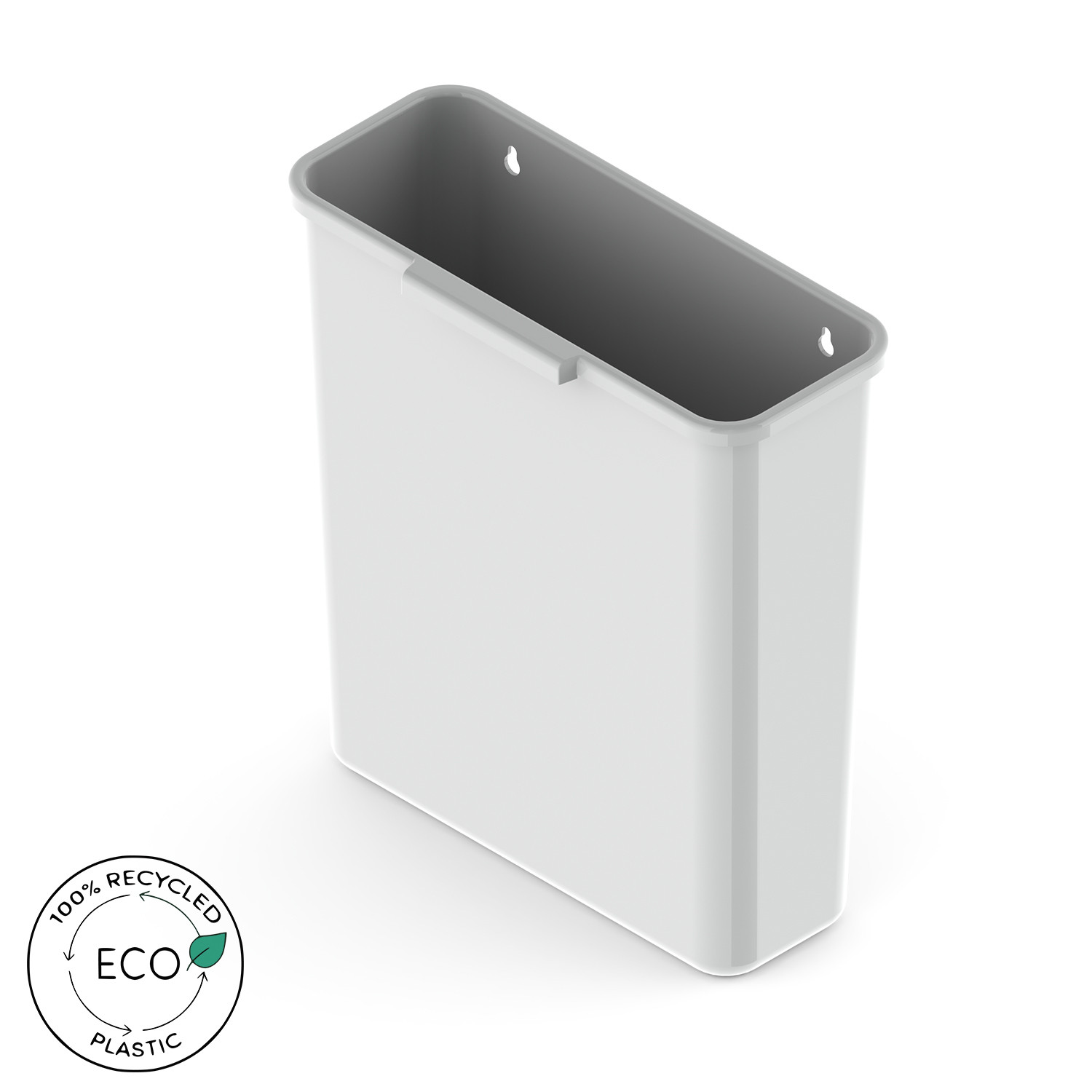 Waste bin ECO | white | volume 5,5L | recycled plastic | LM 522 | Lanka ...