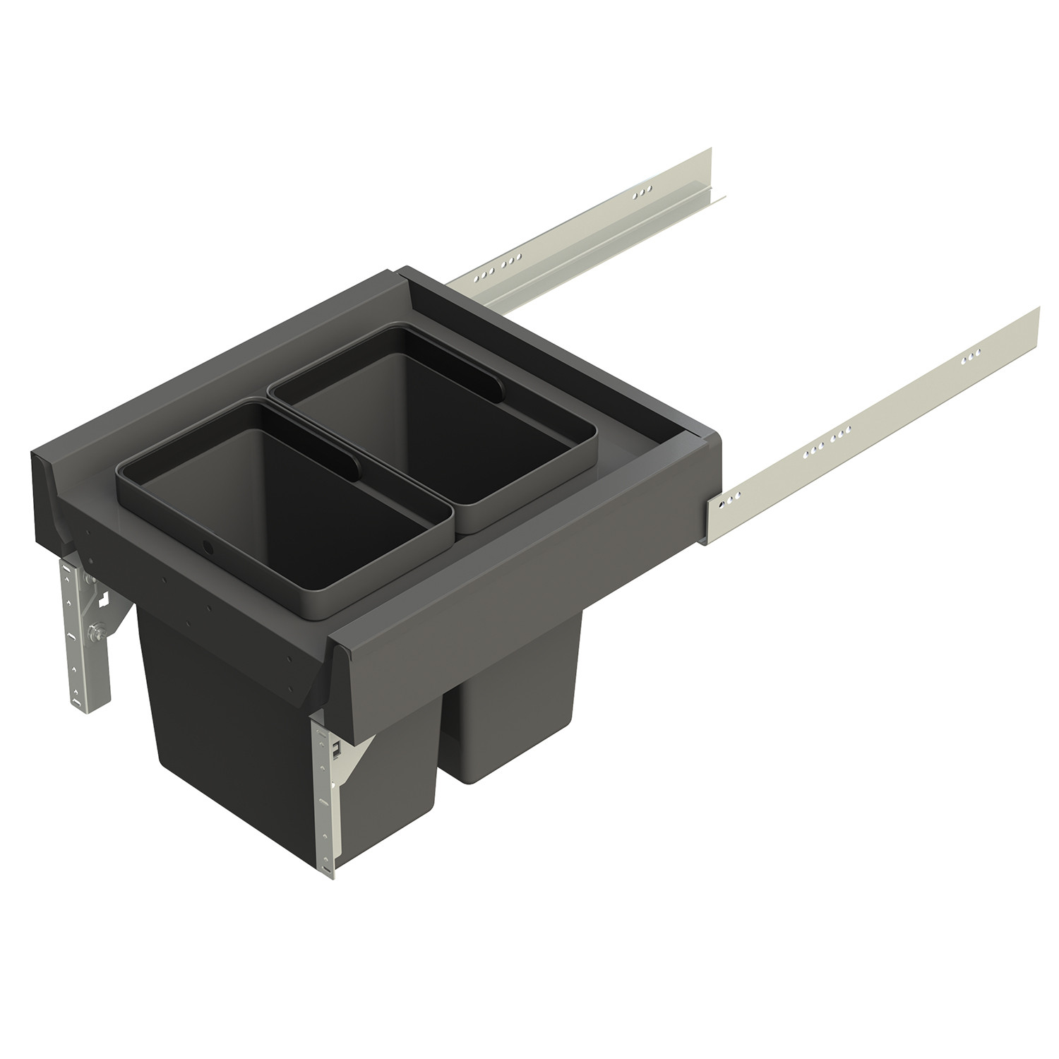 LUX sorting frame | 2 bins | anthracite | LM 704/R | Lanka ja Muovi ...