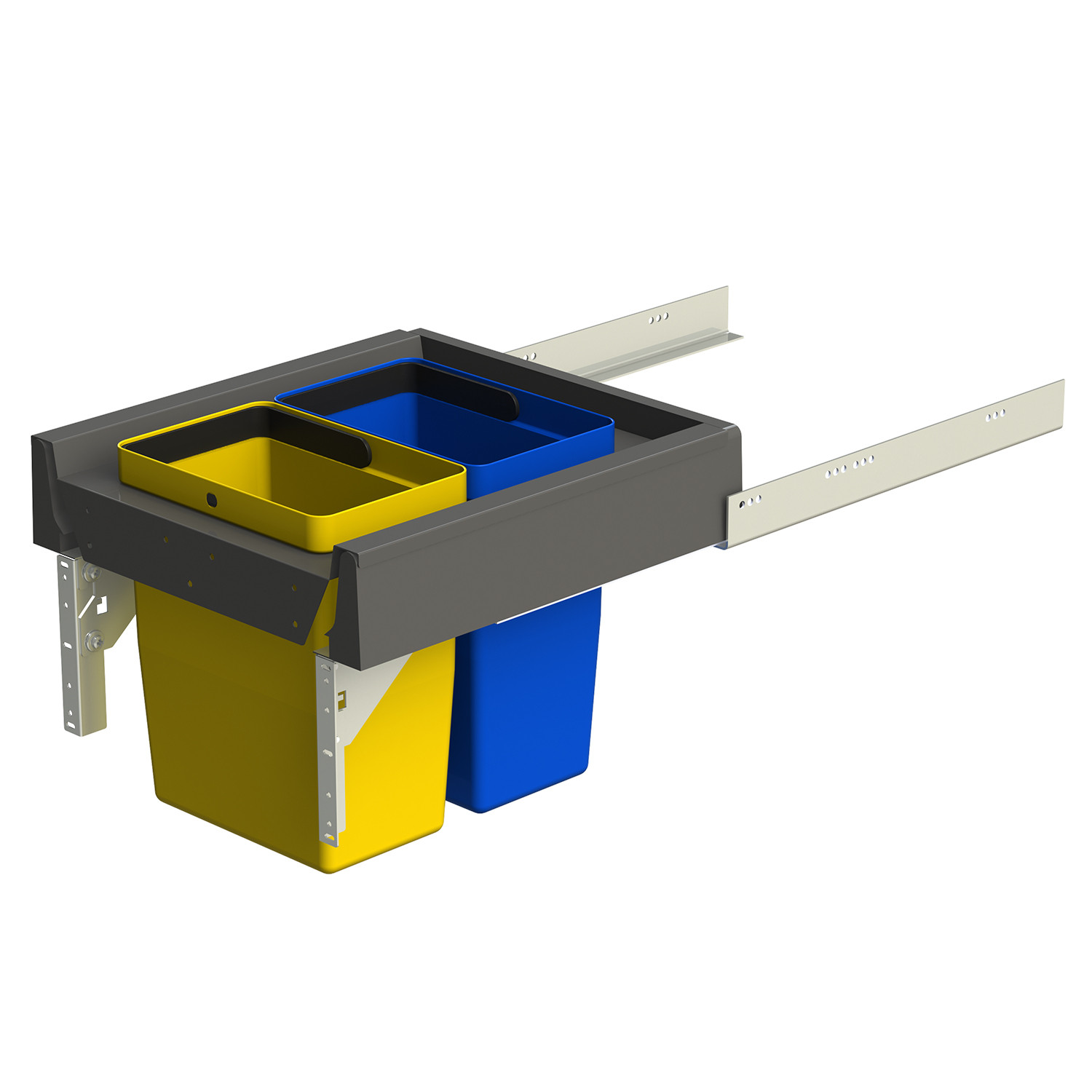 LUX sorting frame | 2 bins | anthracite | LM 704/R | Lanka ja Muovi ...