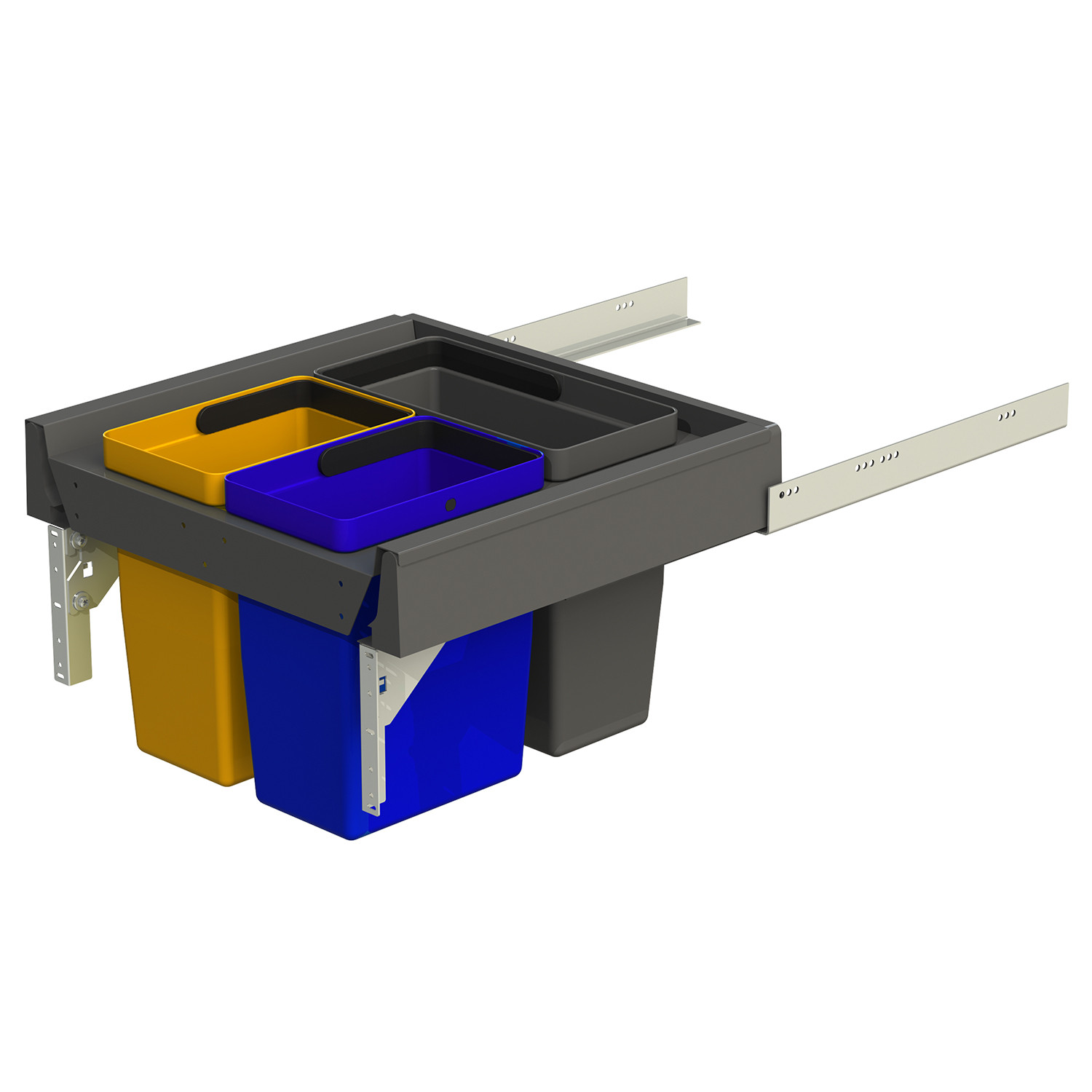 LUX sorting frame | 3 bins | anthracite | LM 705/R | Lanka ja Muovi ...