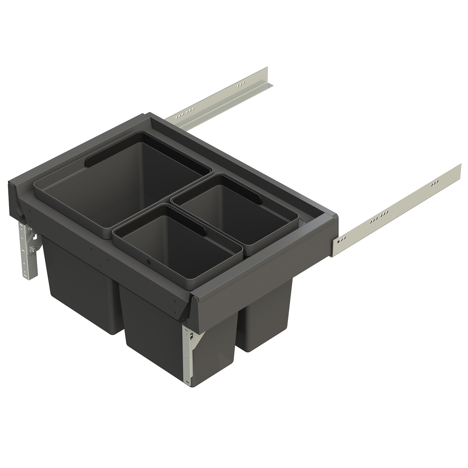 LUX sorting frame | 3 bins | anthracite | LM 706/R | Lanka ja Muovi ...