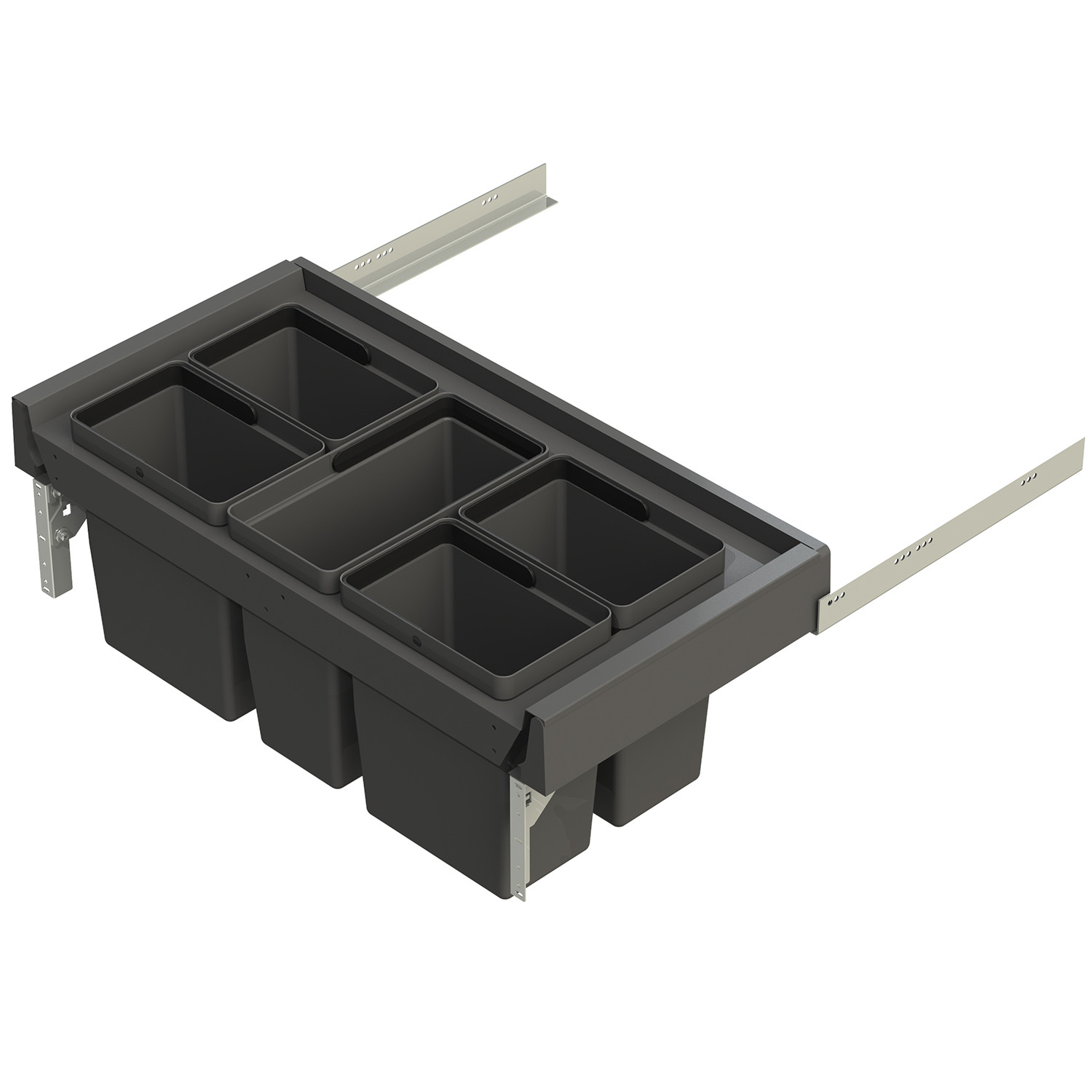 LUX sorting frame | 5 bins | anthracite | LM 708/R | Lanka ja Muovi ...