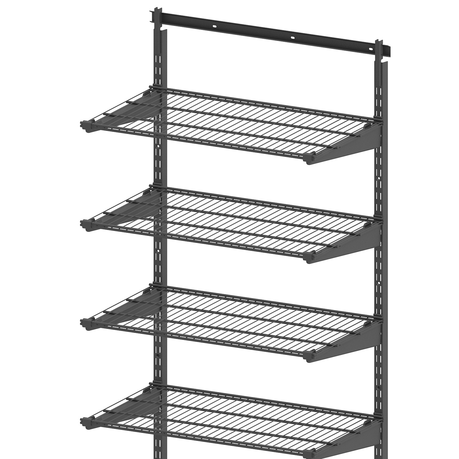 Hyllsystem | antracit | bredd 600 mm | 8 hyllplan | Lanka ja Muovi ...